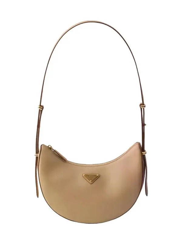 Prada Arqué Small Leather Shoulder Bag - Neutrals