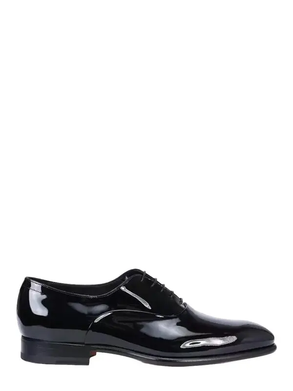 Santoni Almond Toe Oxford Shoes - Black