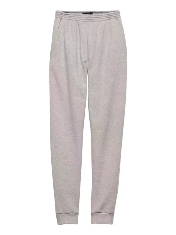 Prada Elastic-waistband Ribbed-knit Track Pants - Grey