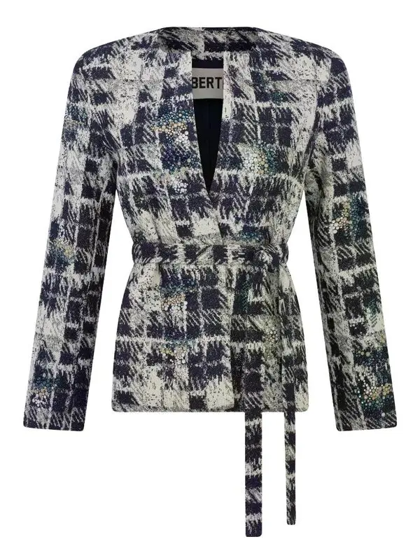 Libertine Embellished Wrap Jacket - Blue
