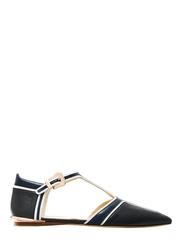 Gabriela Hearst Leya Moto Flat - Brown
