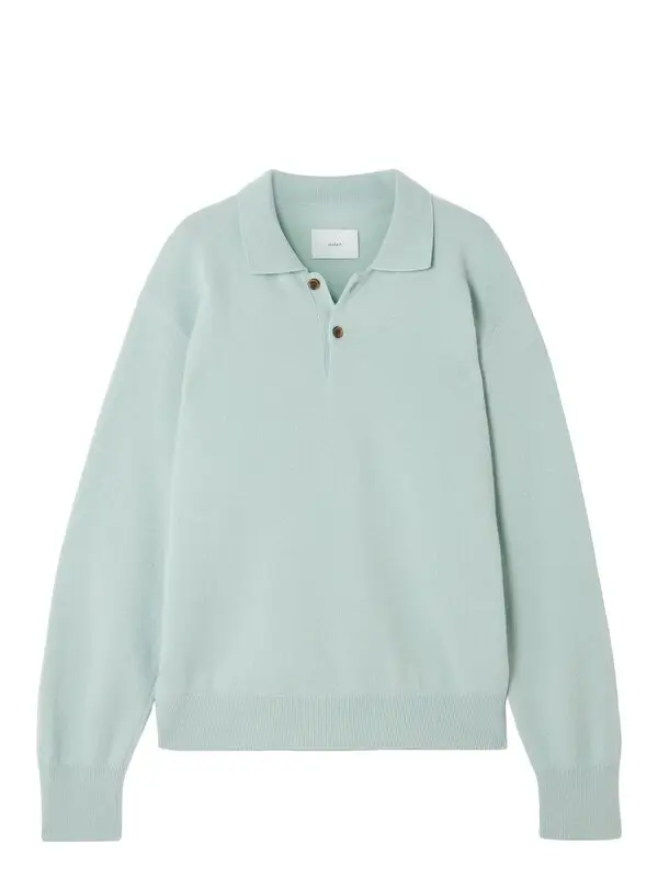 SSSTEIN Brushed-wool Polo Shirt - Blue