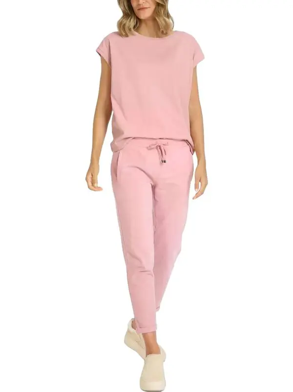 JUVIA Cuffed Boxy Shirt - Pink