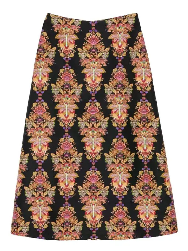 La DoubleJ Floral Skirt - Black