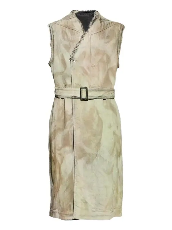 Rick Owens Belted Coat - Neutrals