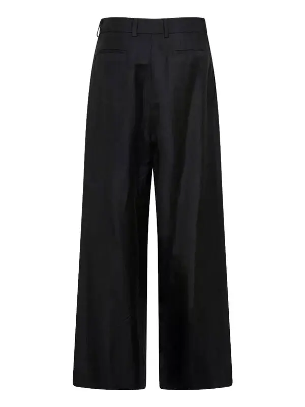 PT TORINO Pleated Wool Trousers - Black