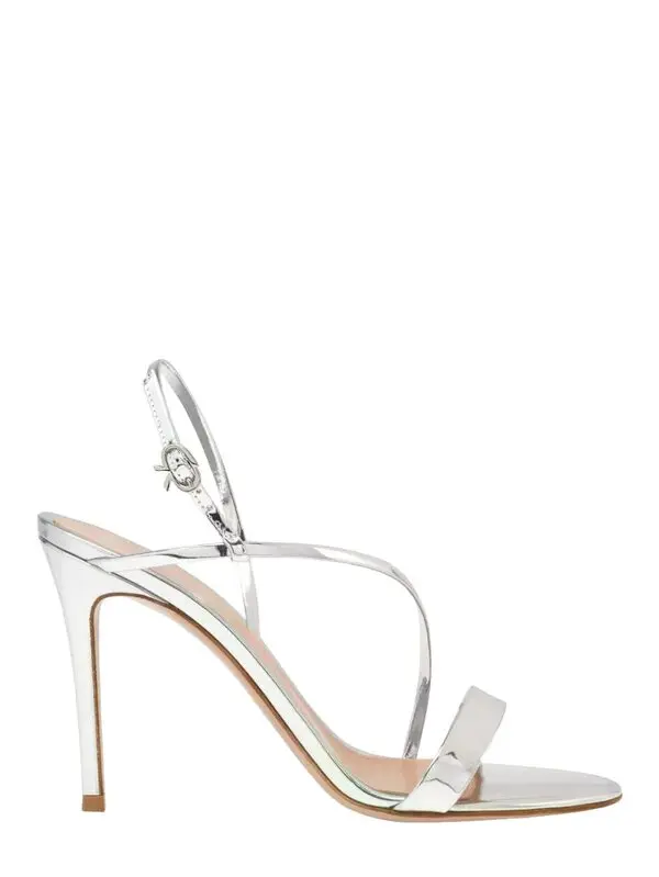 GIANVITO ROSSI Manhattan Strap Sandals - Silver