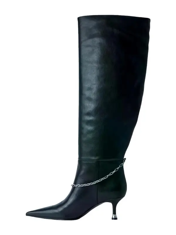 Alexander Wang 65mm Akila Slouch Boots - Black