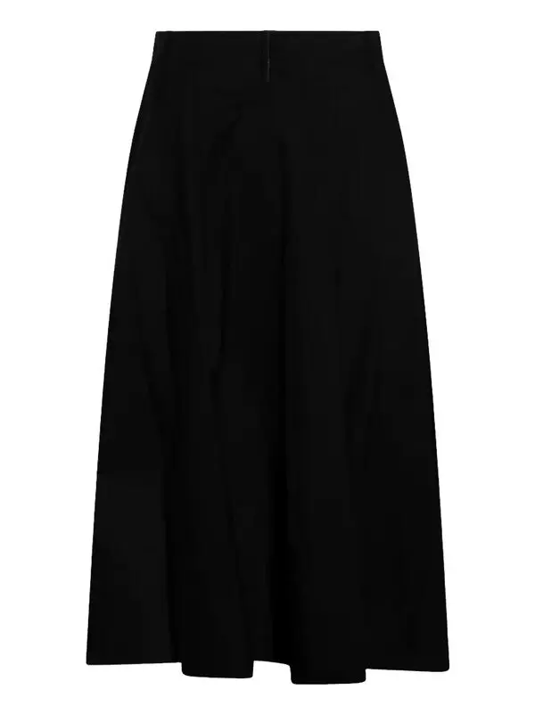Brunello Cucinelli Flared Button Skirt - Black