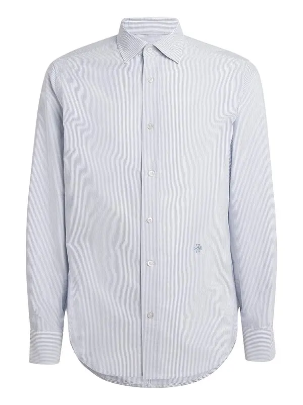 Jacob Cohen Cotton Stripe Monogram Shirt - Beige
