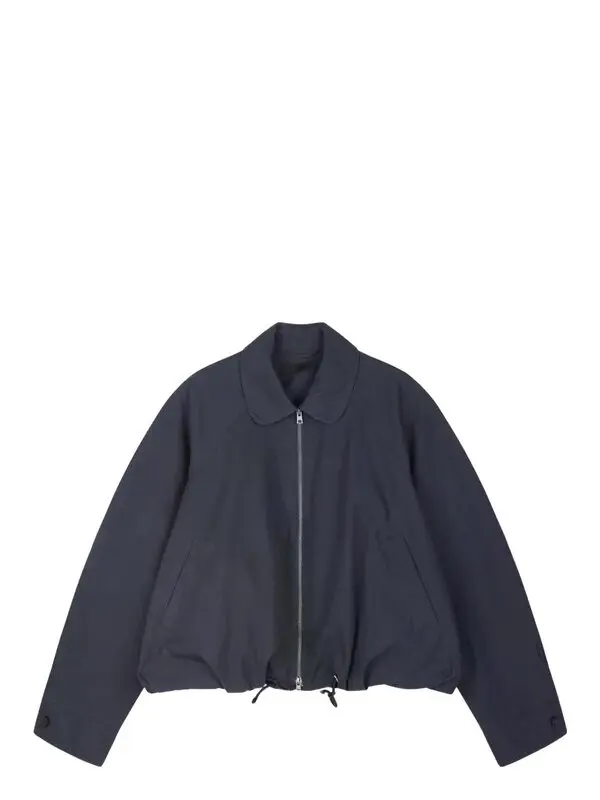 JNBY Cropped Zip Jacket With Drawstring Hem - Blue