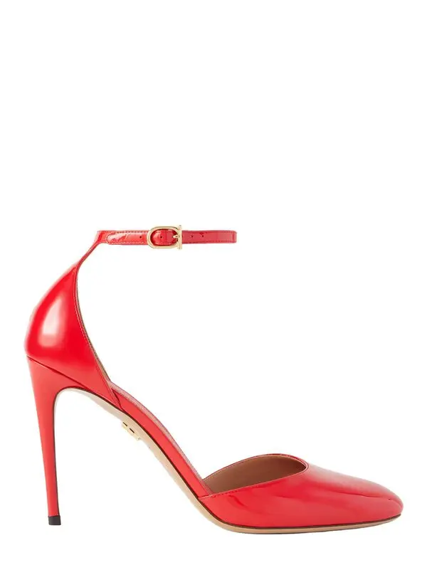 FERRAGAMO Maily Patent Leather Pumps - Red