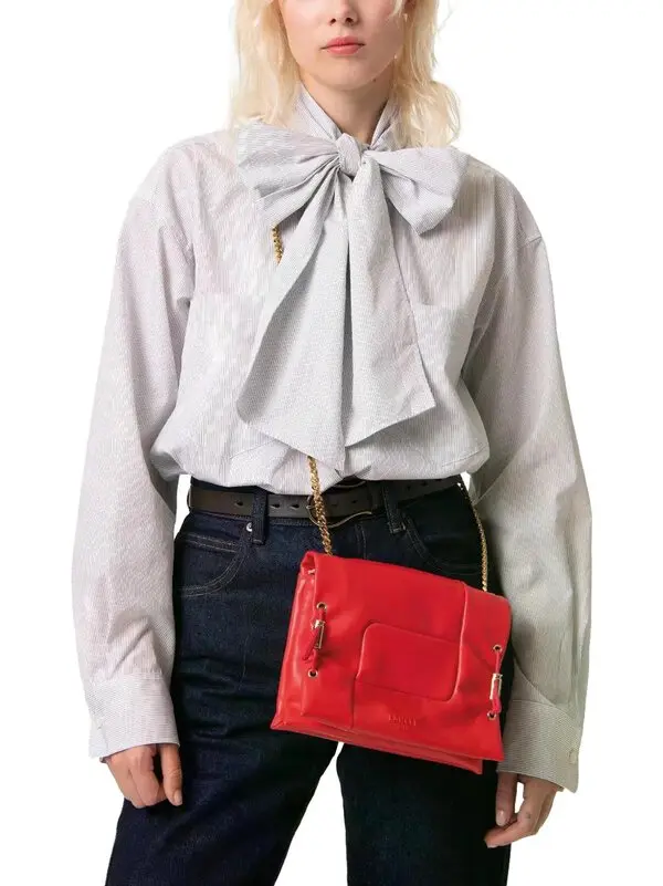 LANCEL Billie Flap Chain Cross Body Bag - Red