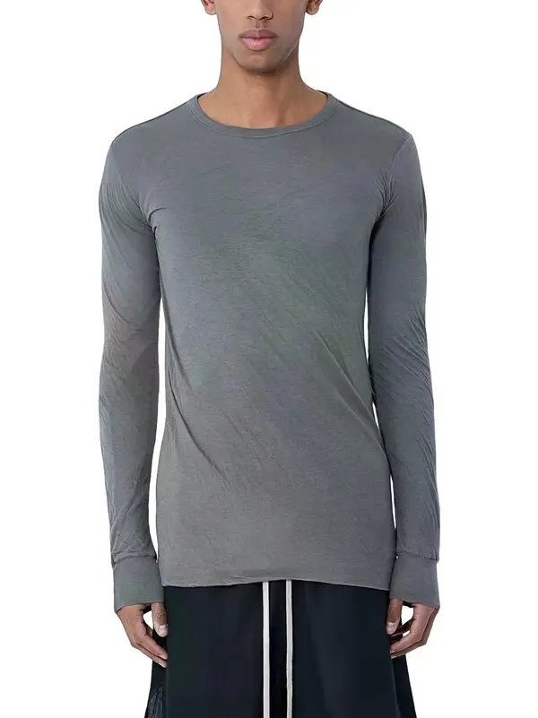 Rick Owens Long-sleeves Crew-neck T-shirt - Grey