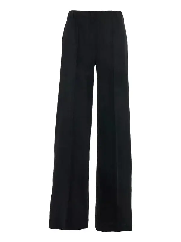 JUCCA Wide Leg Elasticated Waistband Trousers - Black