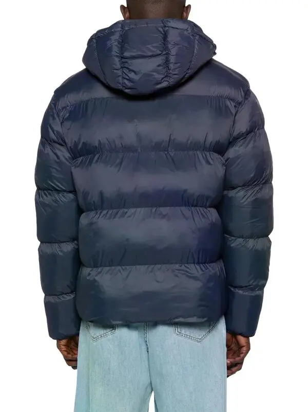 ARTE ANTWERP Quilted Hooded Zip-up Jacket - Blue