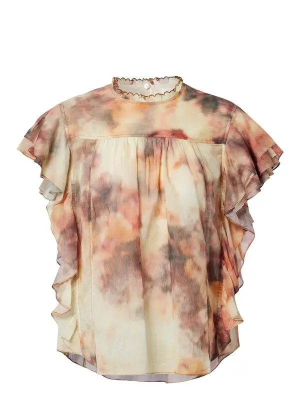 MARANT ETOILE Daliyane Printed Cotton Top - Multicoloured
