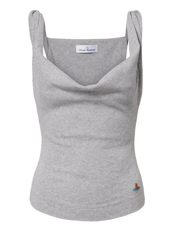 VIVIENNE WESTWOOD Anna Cotton-blend Jersey Tank Top - Grey