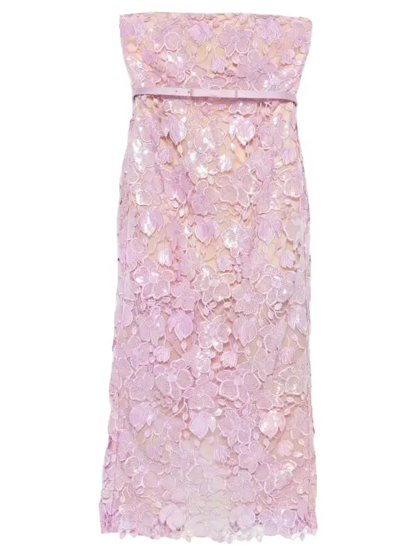 Retrofete Rowena Lace Midi Dress - Purple