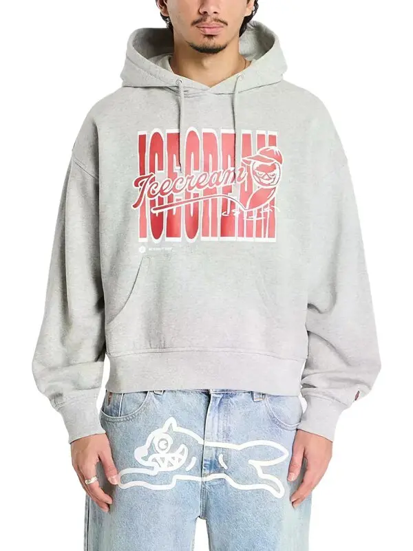 BILLIONAIRE BOYS CLUB - ICE CREAM Graphic Print Hoodie - Grey