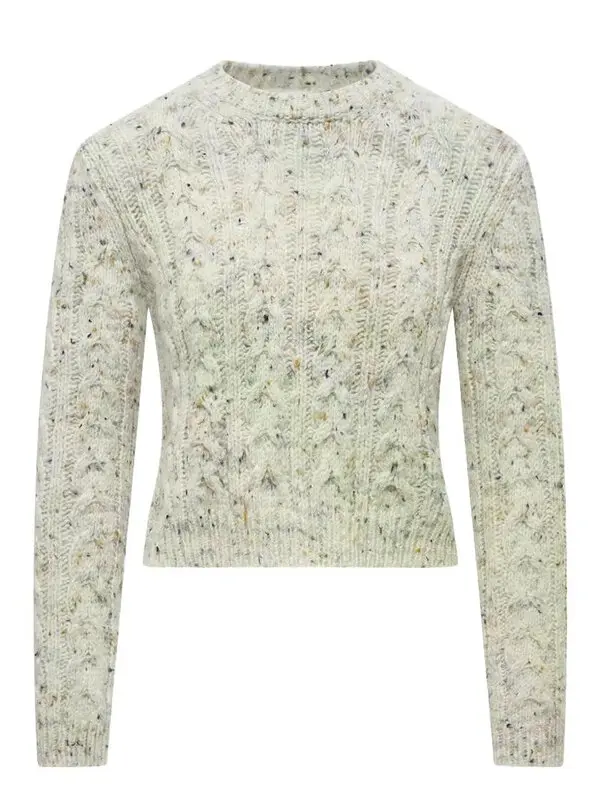 Moncler Cable Knit Crew Neck Sweater - Grey