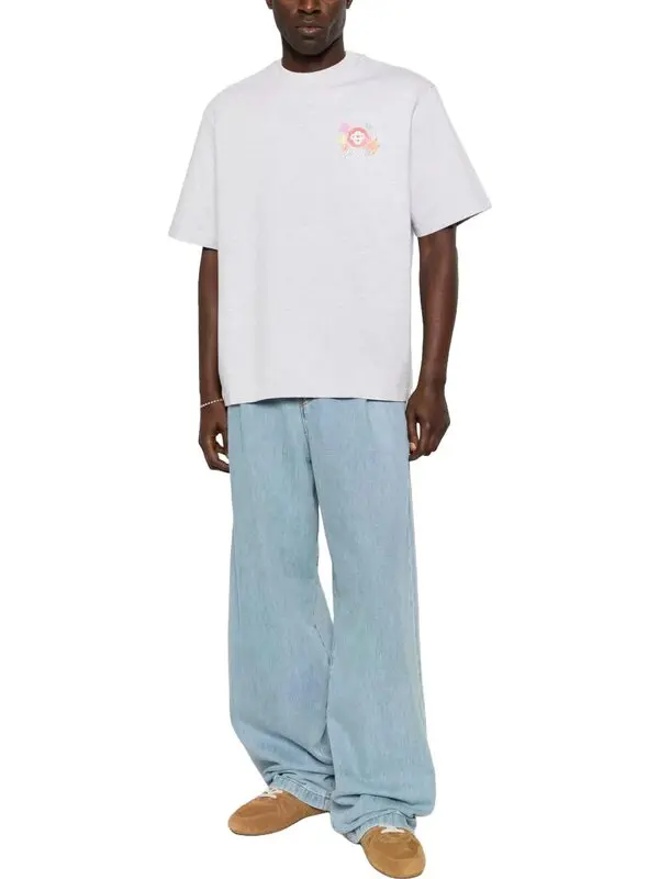 Casablanca Crew-neck Oversized T-shirt - Grey