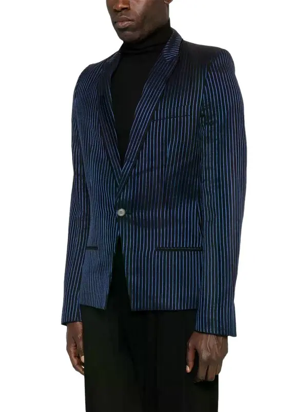 HAIDER ACKERMANN Changeant Pinestripes Jacket - Black