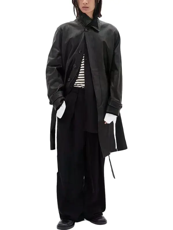 ANN DEMEULEMEESTER Pleated Wide-leg Trousers - Black