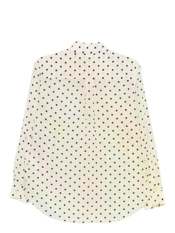 P.a.r.o.s.h Polka Dot Long-sleeve Shirt - Neutrals