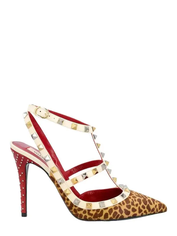 Valentino Garavani Studded T-strap Pumps - Neutrals