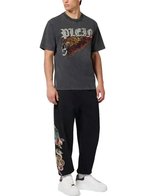 Philipp Plein Embroidery-patches Track Pants - Black