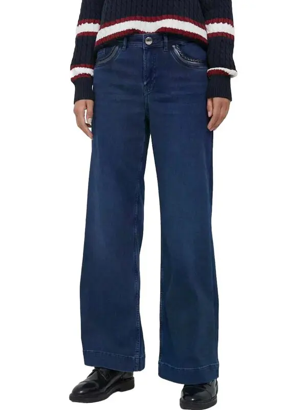 MOS MOSH Embellished Pocket Jeans - Blue