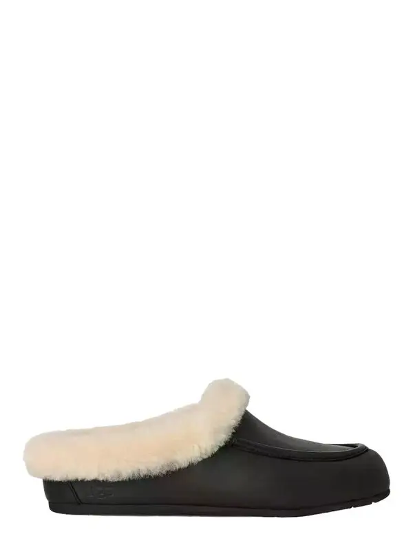UGG Ansley Slippers With Fur Trim - Black
