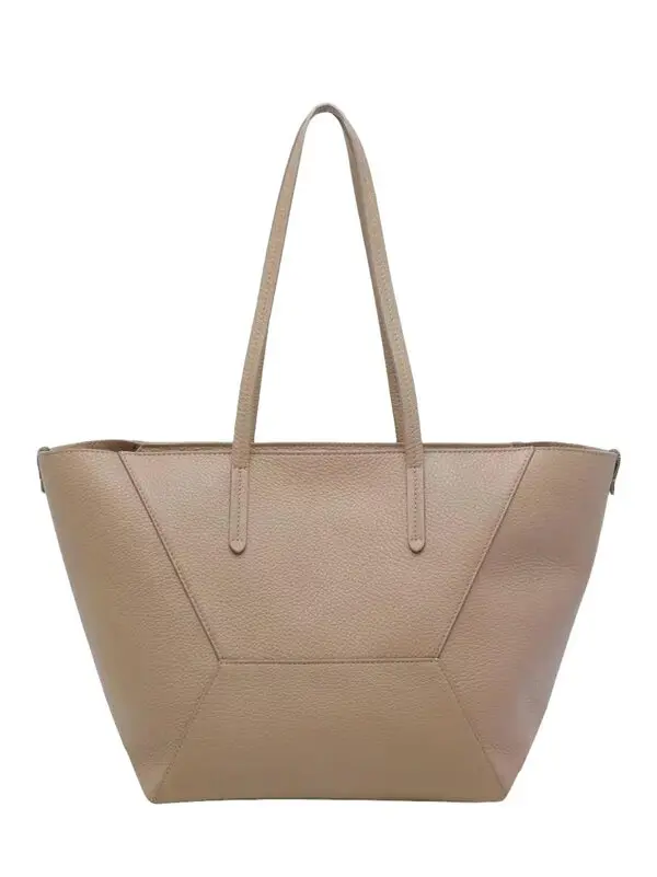 Brunello Cucinelli Duo Zip Leather Shoulder Bag - Neutrals