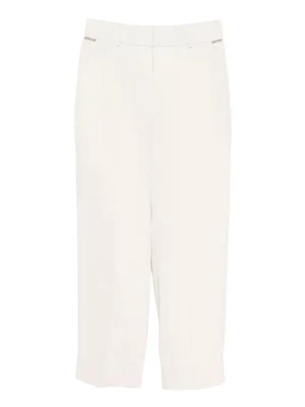 Peserico Tailored Trousers With Metallic Detail - Neutrals