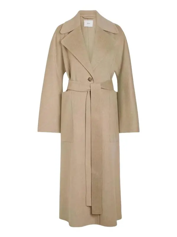 JOSEPH Spencer Belted Coat - Neutrals