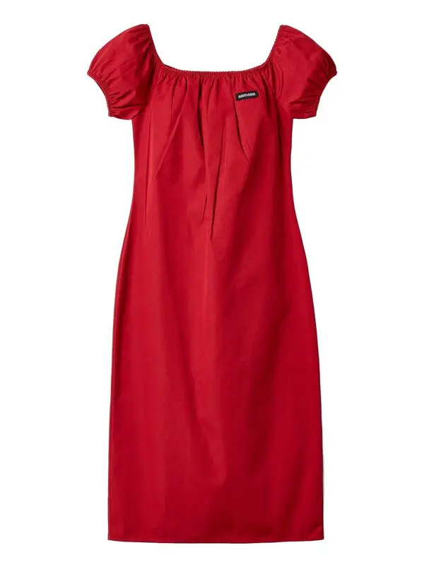 Miu Miu Poplin Dress - Red