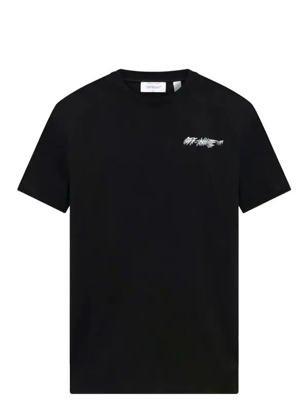 Off-White Round Neck T-shirt - Black