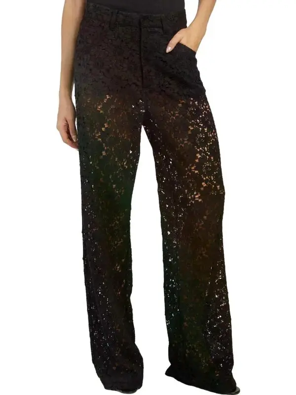 Federica Tosi Lace Wide-leg Trousers - Black