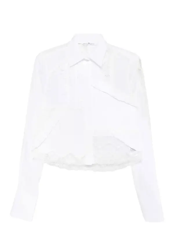 Ermanno Scervino Lace Detail Ruffled Shirt - White