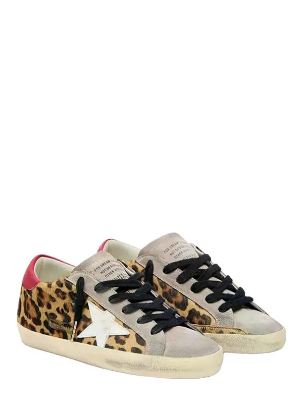 GOLDEN GOOSE Super-star Leopard-print Sneakers - Neutrals