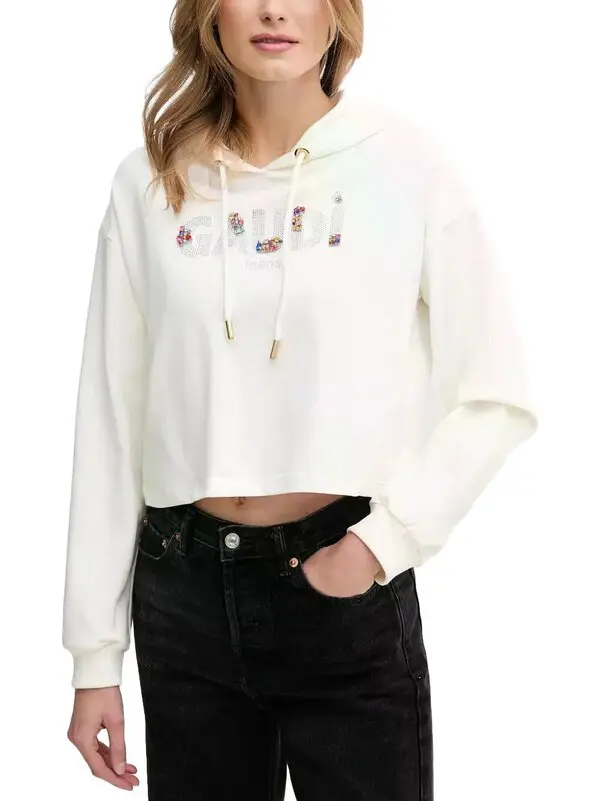 GAUDI Logo Embellished Hoodie - Neutrals