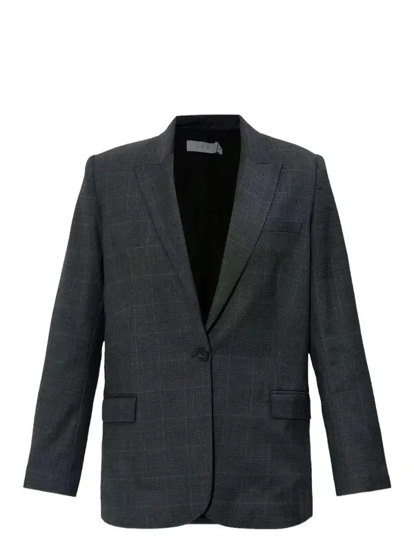 IRO PARIS Calu Check-pattern Blazer - Grey