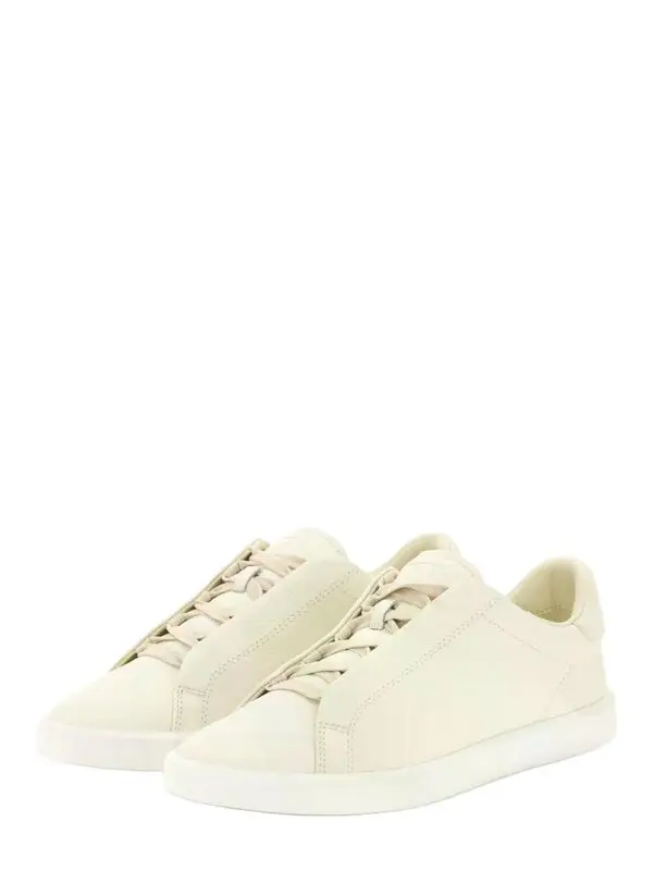 Boggi Milano Tumbled Leather Sneakers With Hidden Lacing - Neutrals