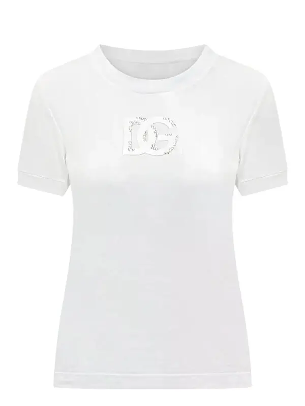 Dolce & Gabbana Logo Appliqué T-shirt - White