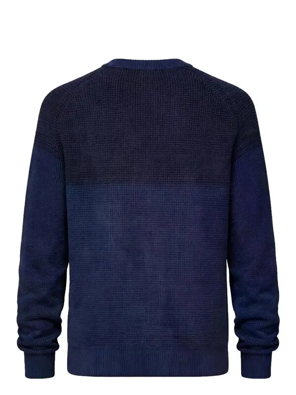 BOSS Crew-neck Panelled Sweater - Blue