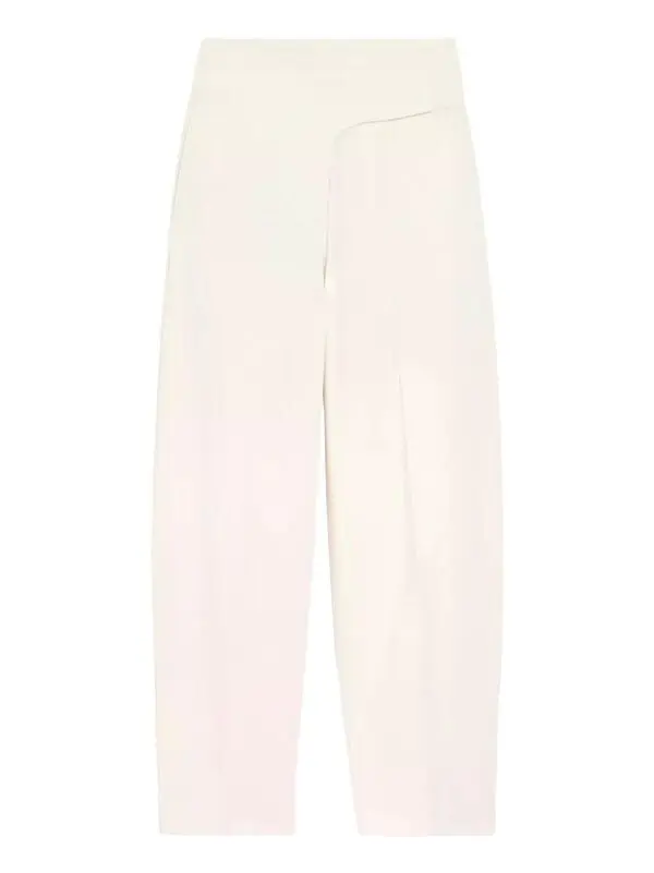 AMI Paris Cotton Wrapped Belted Ballon Fit Jeans - Neutrals