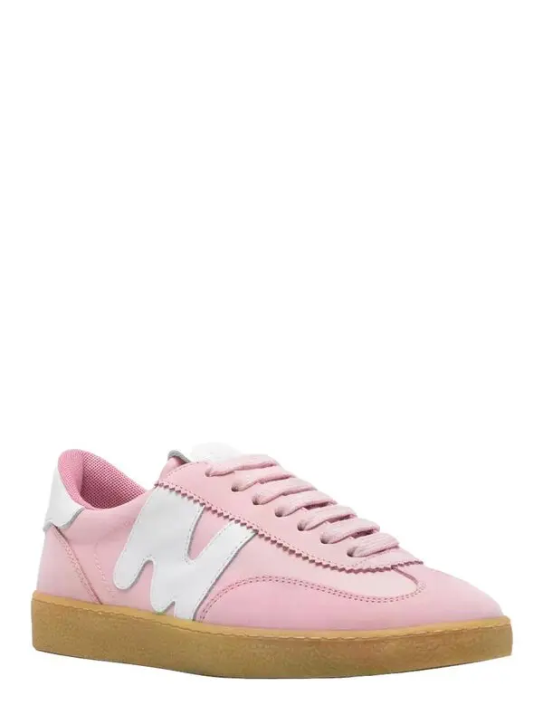 MSGM Calf Leather Logo Sneakers - Pink
