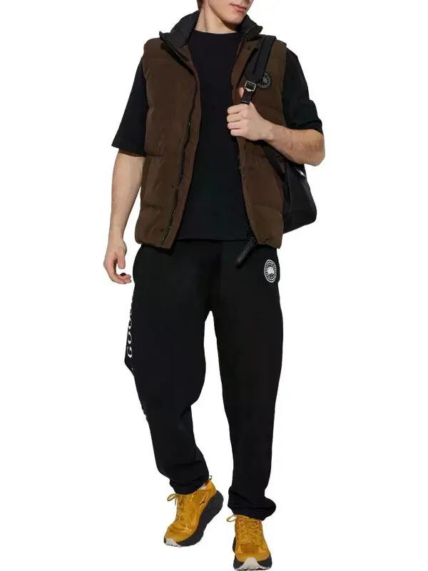 Canada Goose Padded Gilet With Logo Patch - Brown