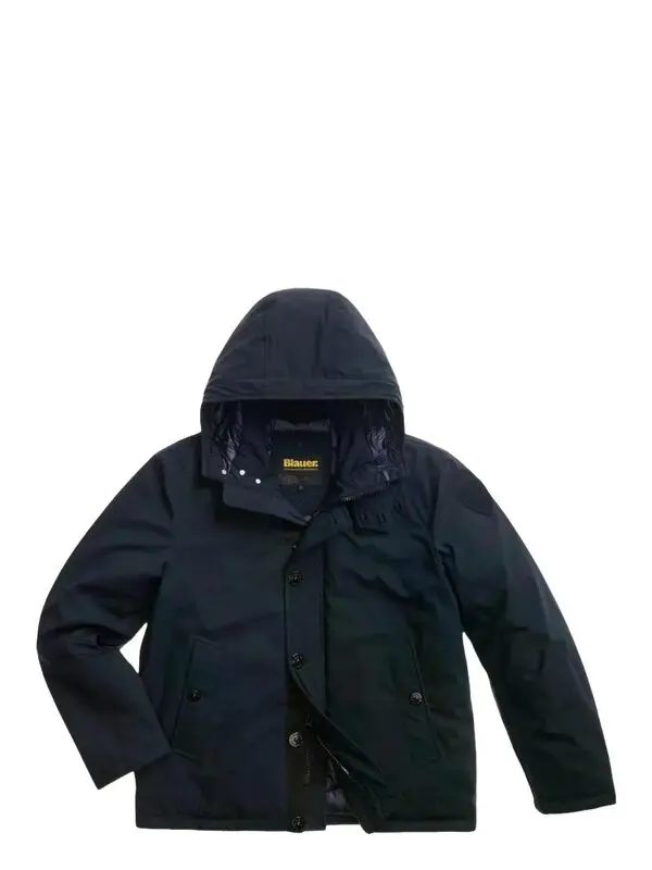 BLAUER. Andrew Hooded Coat - Blue
